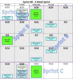 Simple Sprint Calendars | GregMester.com